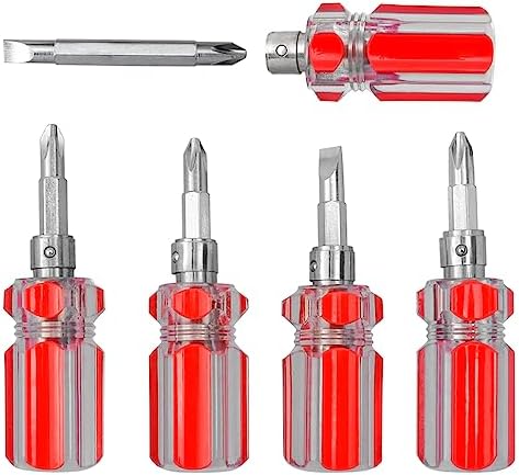 Mesee 5 Stück Stubby Ratschenschraubendreher, Mini Schraubenzieher kurz ...