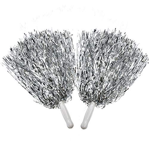 Silver Cheerleader Pom Poms -1Pair : Amazon.in: Sports, Fitness & Outdoors