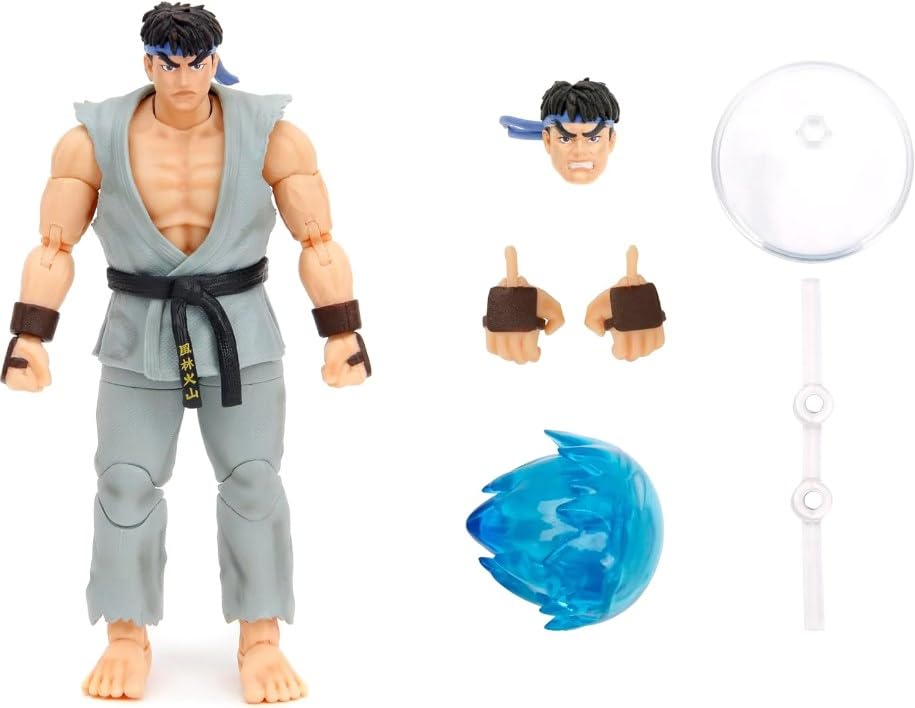 Street Fighter II 6″ Ryu (Player 2) Action Figure, Toys for Kids and ...