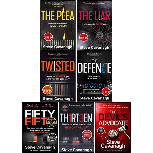 Eddie Flynn Series 7 Books Collection Set By Steve Cavanagh (Twisted,Thirteen, The Defence, The ...