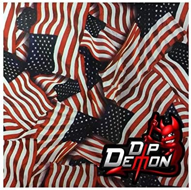 Amazon.com: Hydrographic Film Flags Metallic American Flag Garrison USA ...