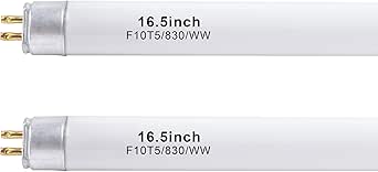 16" F10T5/WW Fluorescent Light Bulb, Warm White 3000K, T5 10 Watts ...