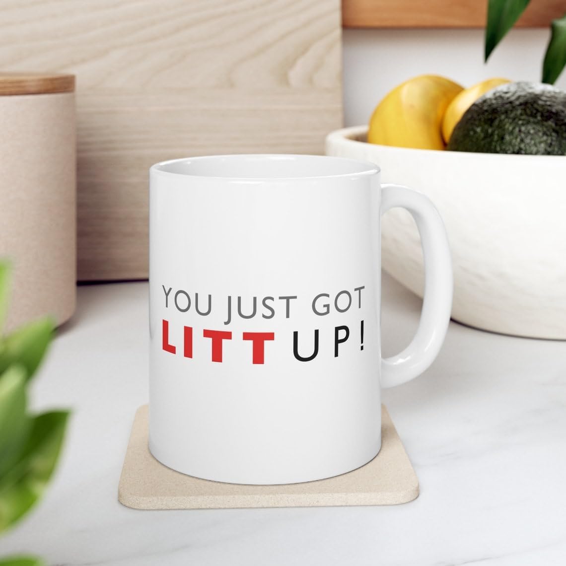 Amazon.com: Litt Up Mug, You Just Got Litt Up, Suits Mug, Funny Coffee Mug, Coffee Mug, Novelty ...