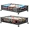 Amazon.com: Under Bed Storage with Wheels, Foldable Metal Mesh Underbed ...
