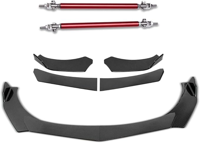 Amazon.com: DREAMIZER Universal Front Bumper Lip Strut Rod Spoiler Wing ...