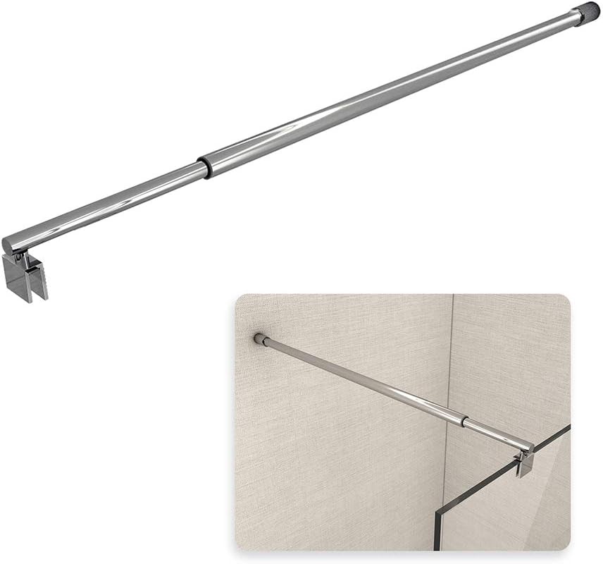 Matte Black Stainless Steel Wall-to-Glass Support Bar Support Arm for 1 ...
