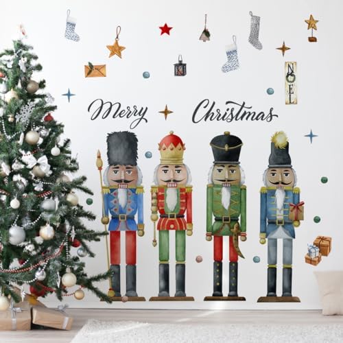 Amazon.com: Whaline 8 Sheets Christmas Door Stickers Decor Christmas ...