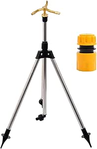 Water Sprinkler, Sprinkler Stand Lawn Large Area, 360° Rotating ...