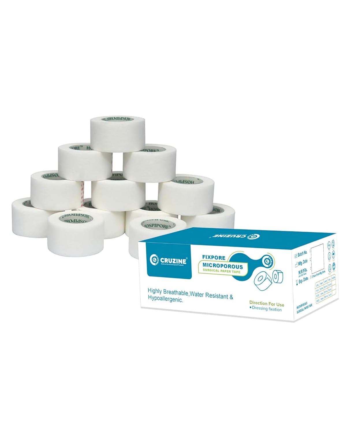 CRUZINE Fixpore Microporous Surgical Paper Tape, Medical Paper Tape ...