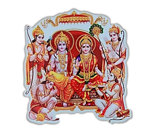UNIq Ram Darbar Glossy Finish Decal Sticker for Temple Home Office Car ...