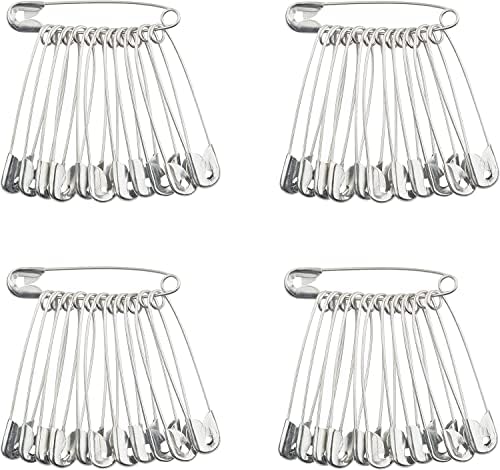 JKG® 50 x SAFETY PINS Assorted Sizes - Small Medium Large Safety Pins ...