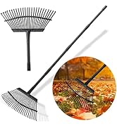 Amazon.com : Small Rakes for Garden Beds,11 Tines Heavy Duty Metal Yard ...