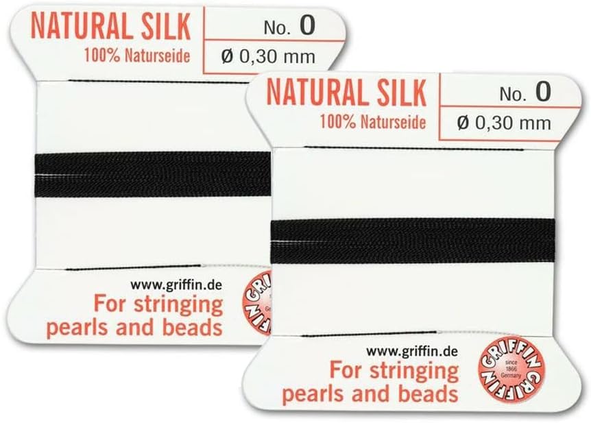 Amazon.com: GLZ 2 Pcs Griffin Natural Silk Beading Cord Thread and ...