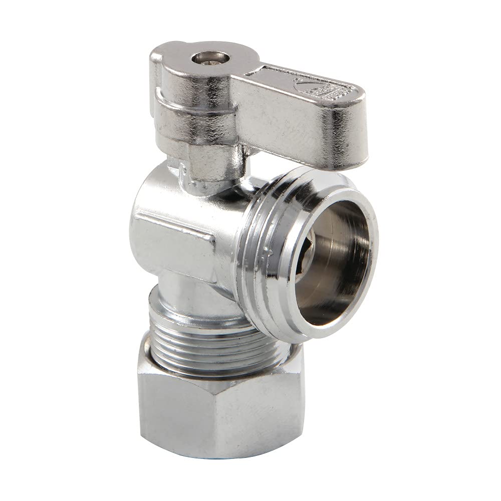 Kingston Brass KF1200 Quarter-Turn Angle Stop Valve, Polished Chrome ...