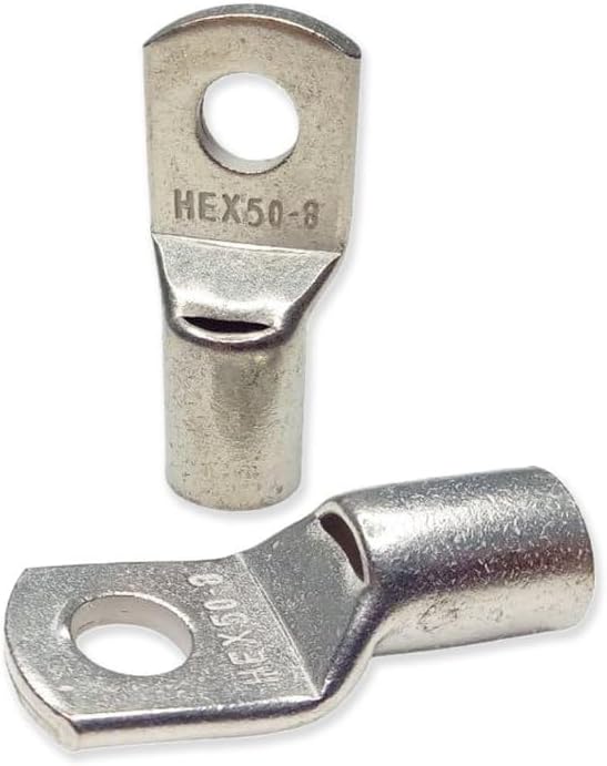 DAYSTAR 50 sq mm (1AWG) Tinned Copper Cable Lugs, Heavy Duty Battery ...