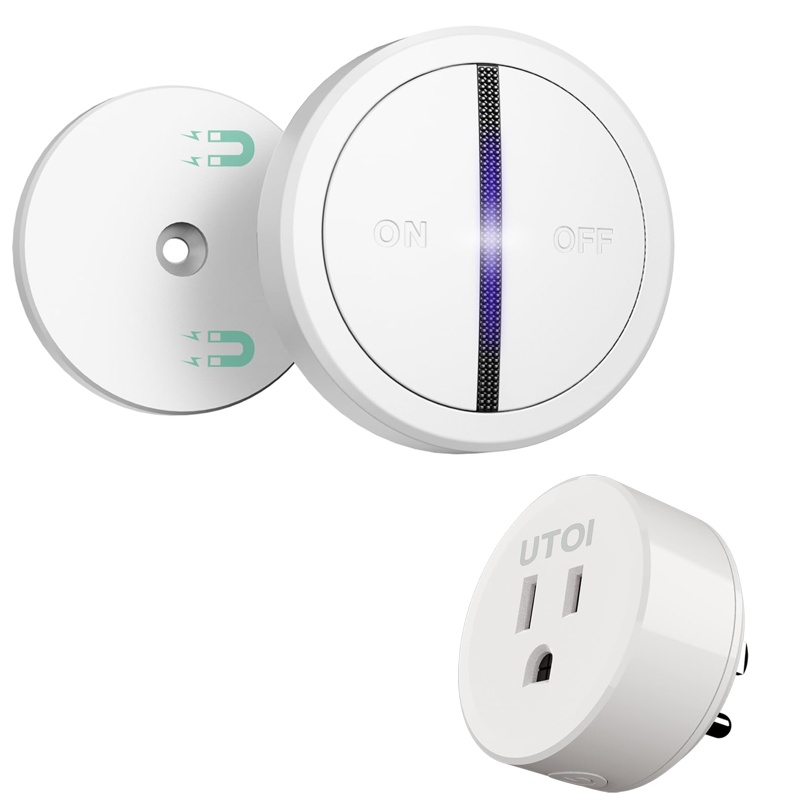 UTOI Wireless Remote Control Outlet Plug with Remote Switch, 15A Remote ...