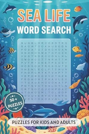 Sea Life Word Search Puzzle Book: Word Searches with Easy to Read Print ...