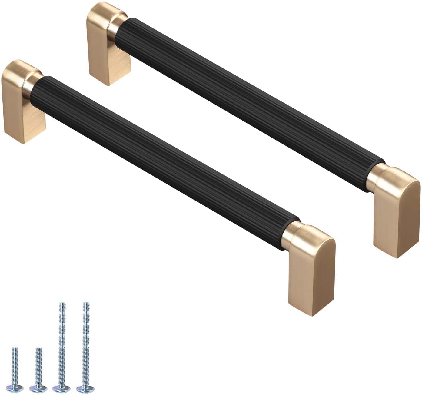 Asidrama 10 Pack 5 Inch(128mm) Matte Black and Champagne Bronze Cabinet ...