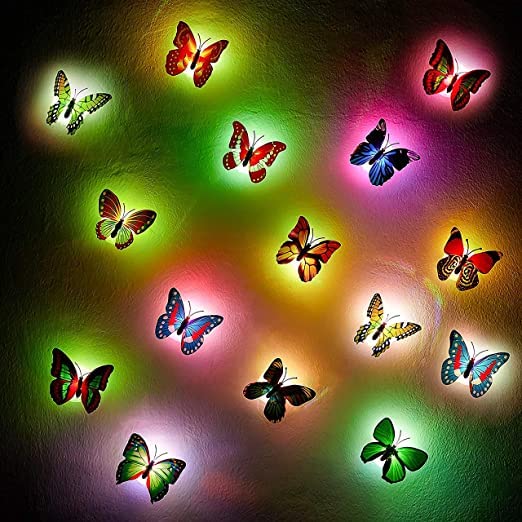 Buy MeeTo Butterfly Night Lamp Colour-Full Home Decoration Color ...