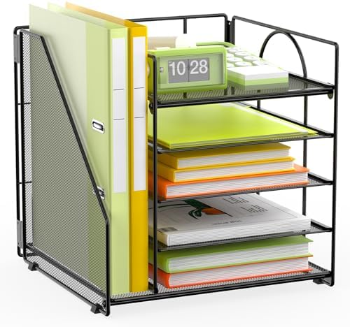 Amazon.com: ORDROLL Desk Paper Organizer with Handle,3 Tier Letter ...