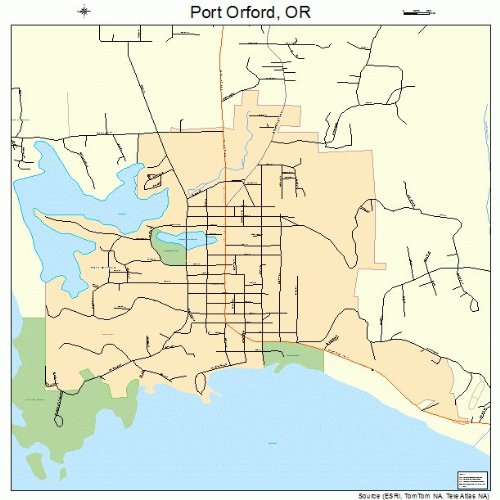 Amazon.com: Large Street & Road Map of Port Orford, Oregon OR - Printed ...