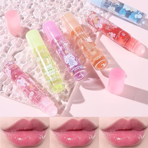 Amazon.com : KTouler 6 Pcs Roll On Lip Oil,Plumping Lip Oil Lip Care ...