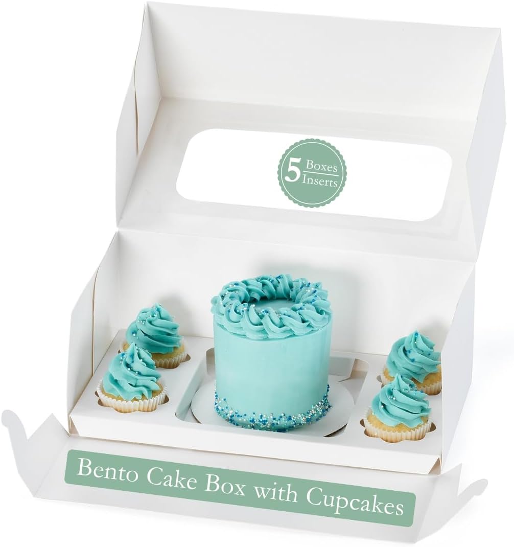Amazon.com: BlackRidge Home Bento Cake Box with Cupcakes - Perfect for ...