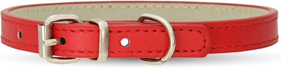 Amazon | [LaLUCA GOODS] 犬 首輪 猫 首輪 鈴 定番 スタンダード PU レザー シンプル 小型犬 中型犬 ドッグ 散歩 カラフル レッド（鈴なし） S ...