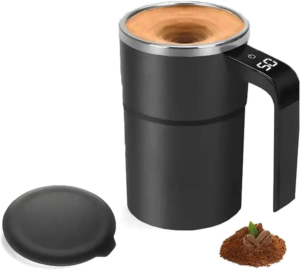 Amazon.com: APLUSH Self-Stirring Coffee Mug with Temp Display, Portable ...