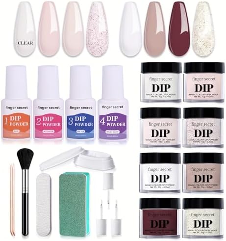 Amazon.com: 8Colors Dip Powder Nail Kit,Nail Dipping Powder 10g/fl.oz,4Pcs Dipping PowderS ...