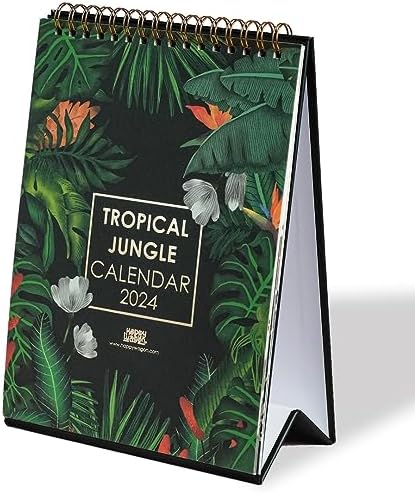 Happywagon | 2024 Tropical Jungle Desk Calendar | 12 Months | Planning ...
