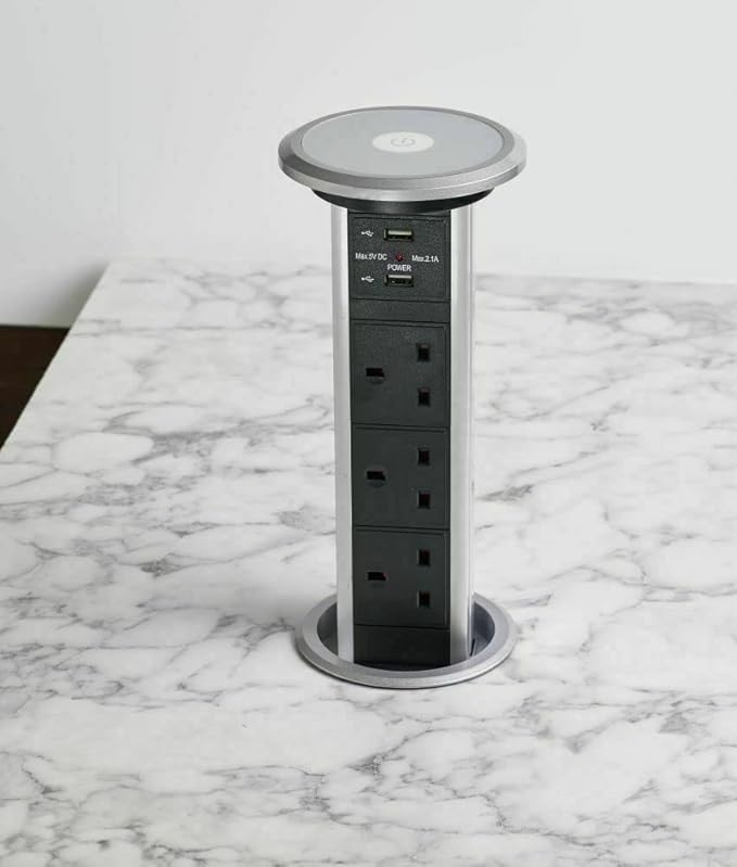 Bramsy Fully Motorised Worktop Pop Up With Wireless Charging 2 X Usb ...