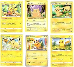 Amazon.com: Pikachu Card Set - Pokemon 6 Card Lot - Furious Fist - XY ...