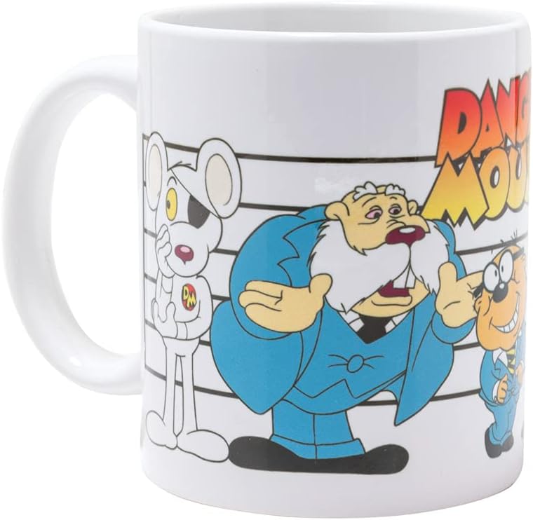 Kapow Gifts Danger Mouse Mug Logo DM Retro Kids TV, Ceramic, 250ml ...