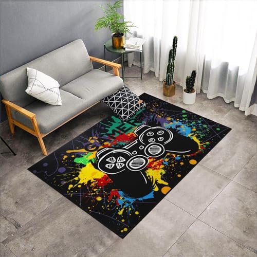 Amazon.com: Capslpad Gaming Rug for Boys 63"x39" Colorful Non-Slip Game ...