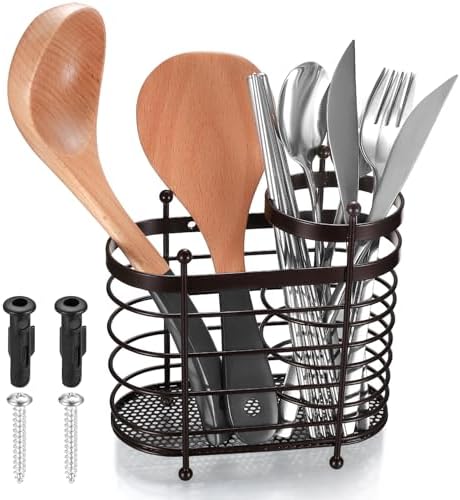 Amazon.com: JETFLIP Kitchen Utensil holder Metal Utensil Stand Kitchen ...