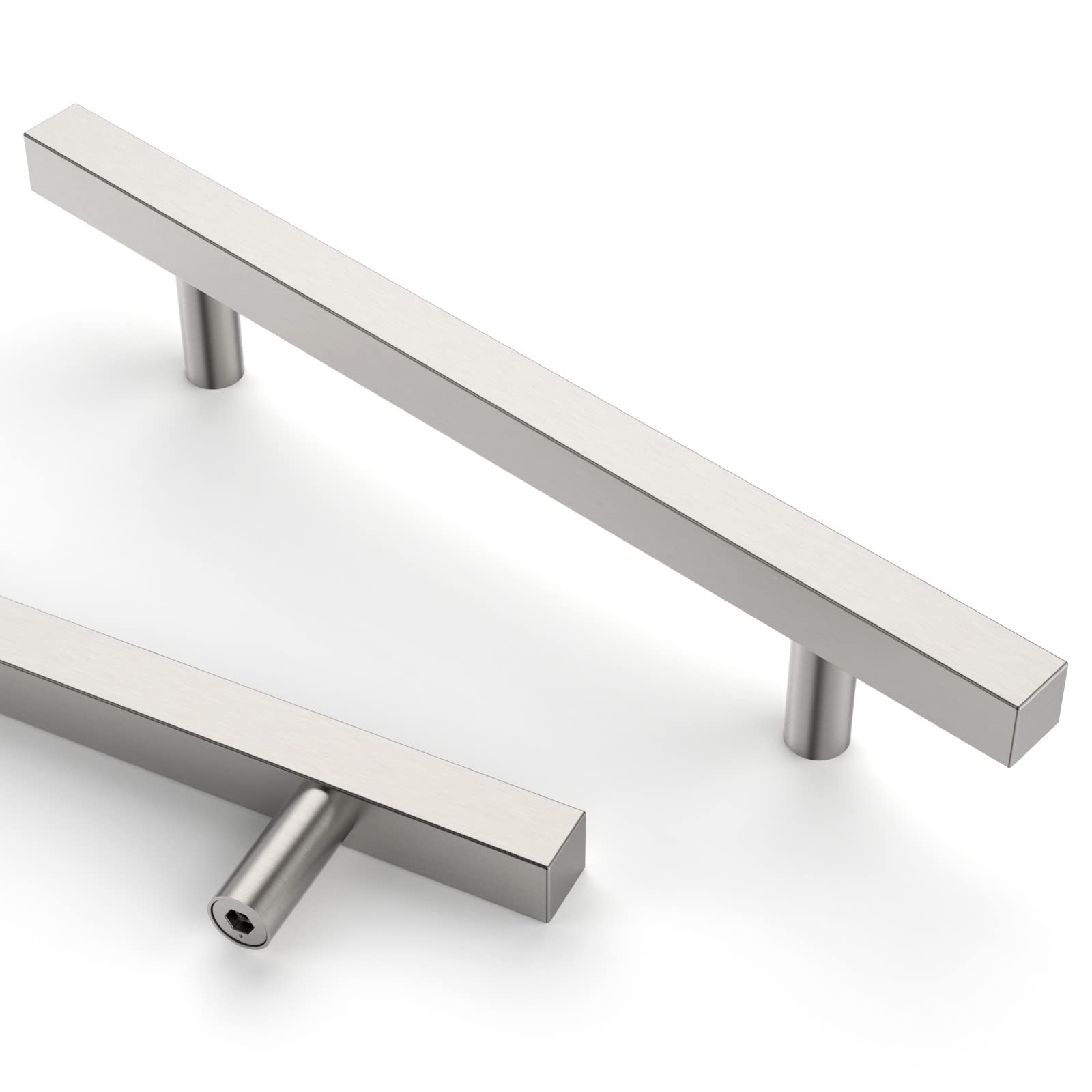 Astrée 10 Pack 128mm Brushed Satin Nickel Kitchen Handles Stainless ...