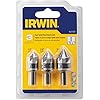 Irwin Tools IRWIN Drill Bit Set, Countersink, Black Oxide, 3-Piece ...