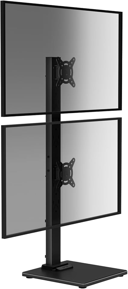 Amazon.com: Suptek Dual Monitor Stand with Base- Vertical Stack Screen ...
