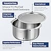 Amazon.com: Tramontina Utsava 5.75-Quart Tri-Ply Clad Stainless Steel ...
