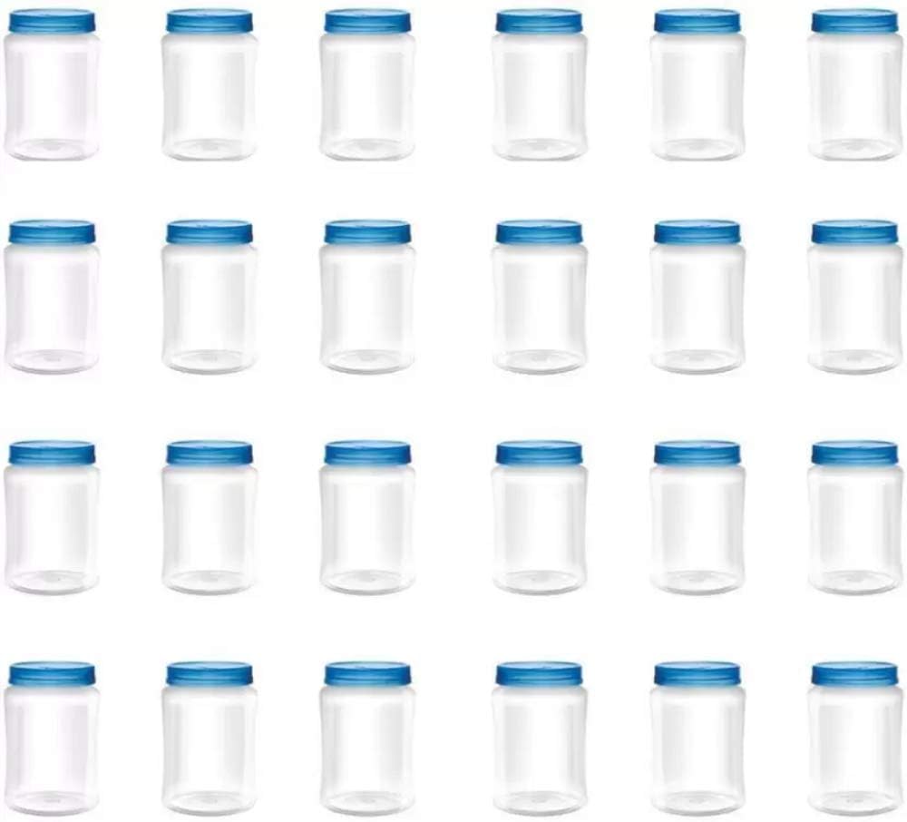 MILTON Crisp N Clear Round Pet Storage Jar Set of 3, 310 ml Each, Blue ...