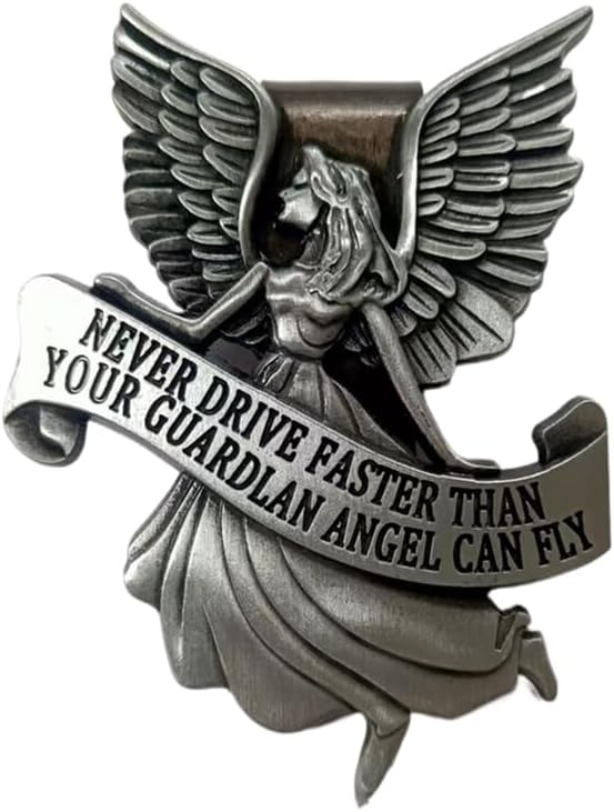 Amazon.com: JEVLON Never Drive Faster Than Your Angel Visor Clip, 2 ...