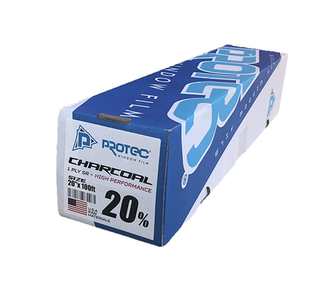 Amazon.com: PROTEC 20% 20"X100FT CHARCOAL 1PLY HIGH PERFORMANCE WINDOW FILM TINT ROLL : Automotive