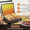 Aigostar Sandwich Toaster 2000W Toastie Maker, Deep Fill Panini Press ...