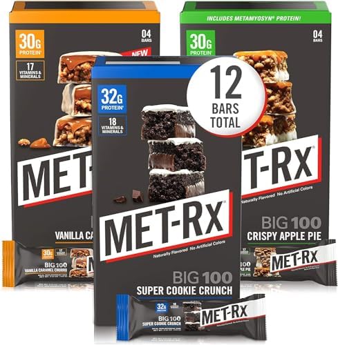 Amazon.com: MET-Rx Big 100 Colossal Protein Bars, Healthy Meal ...