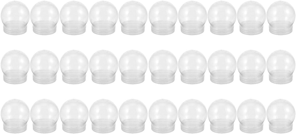 Healifty DIY Clear Plastic Water Globe Snow Globe 10pcs 4inch Clear ...