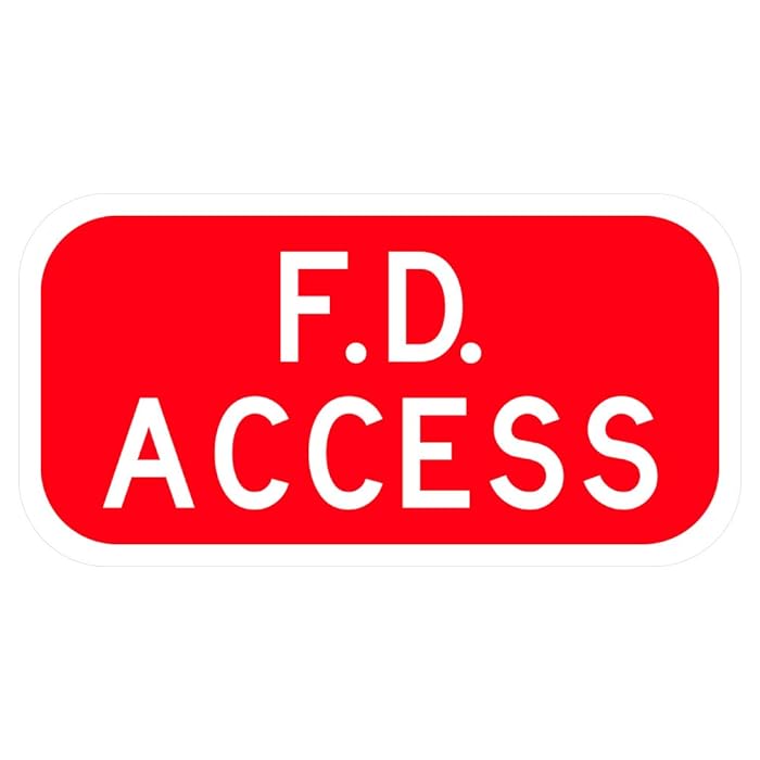 Buy F.D. Access Sign, Fire Department Access Sign, 3M Sheeting, Rust ...