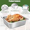 Amazon.com: 3 Pack Half Size 4 Inch Hotel Pan with Lids 2.6 Inch ...