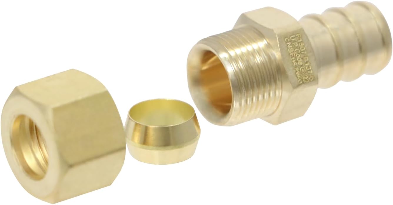 Amazon.com: XFITTING 10 Pack Pex OD Compression Straight Adapter, 1/2 ...