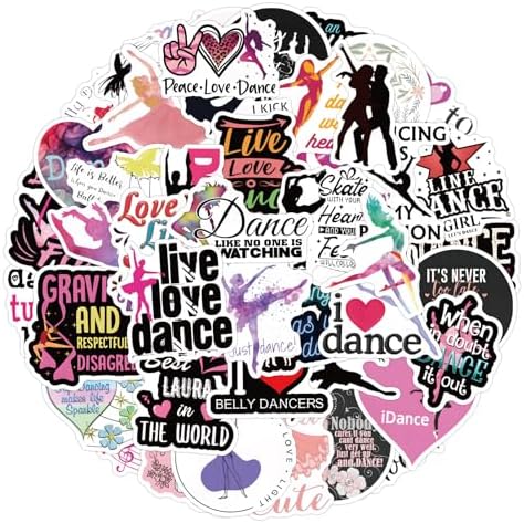 Amazon.com: Dance Stickers for Girls, Waterproof Stickers for Water ...